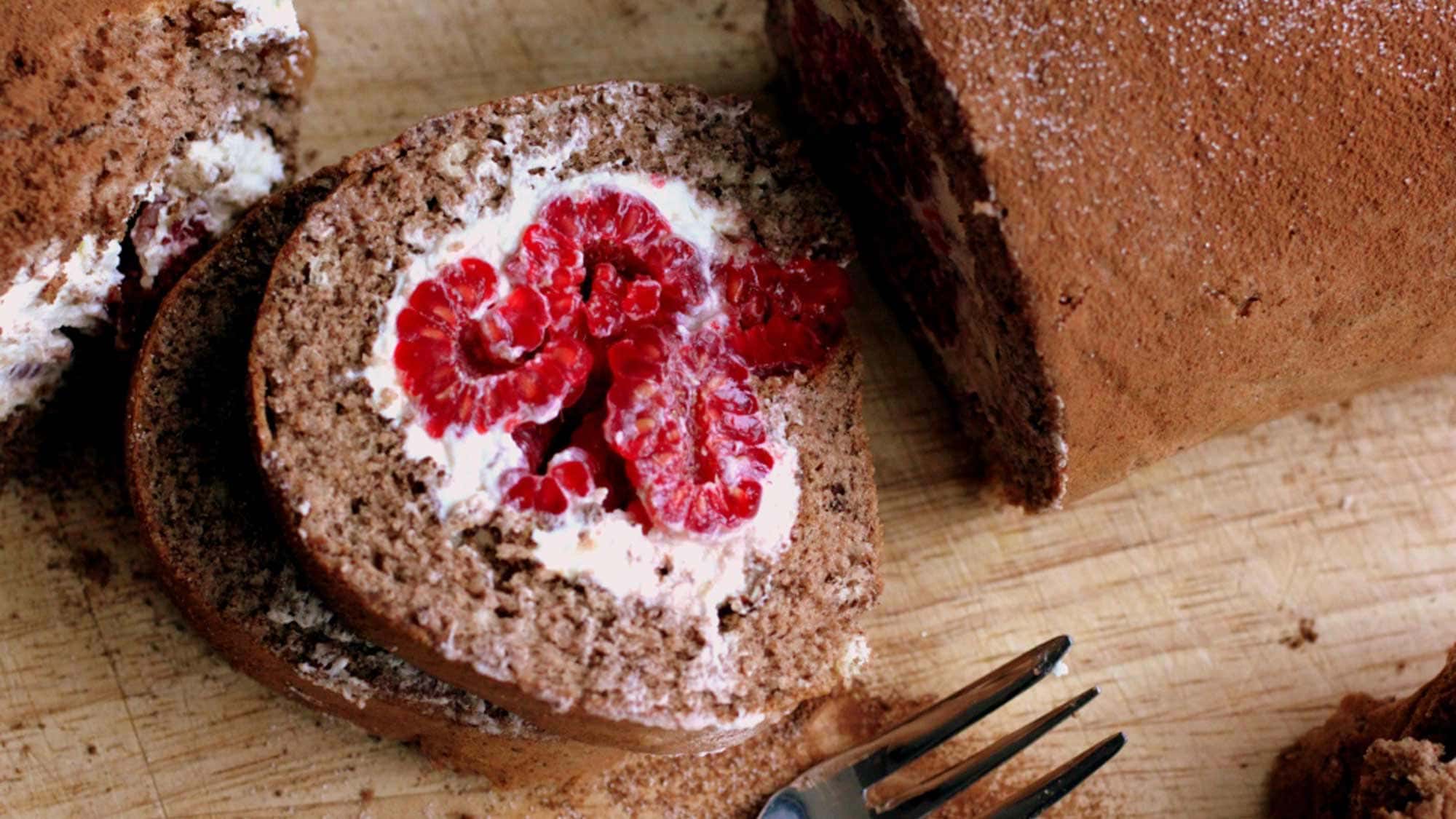 Chocolate Raspberry Roulade | Dessert Recipes | ao.com