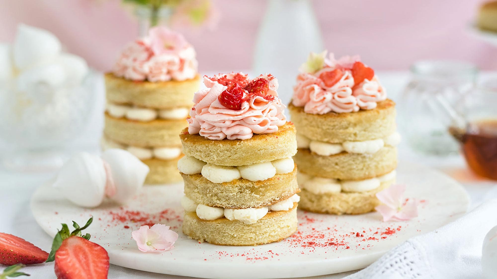 Mini Vanilla Cakes | Dessert Recipes | ao.com