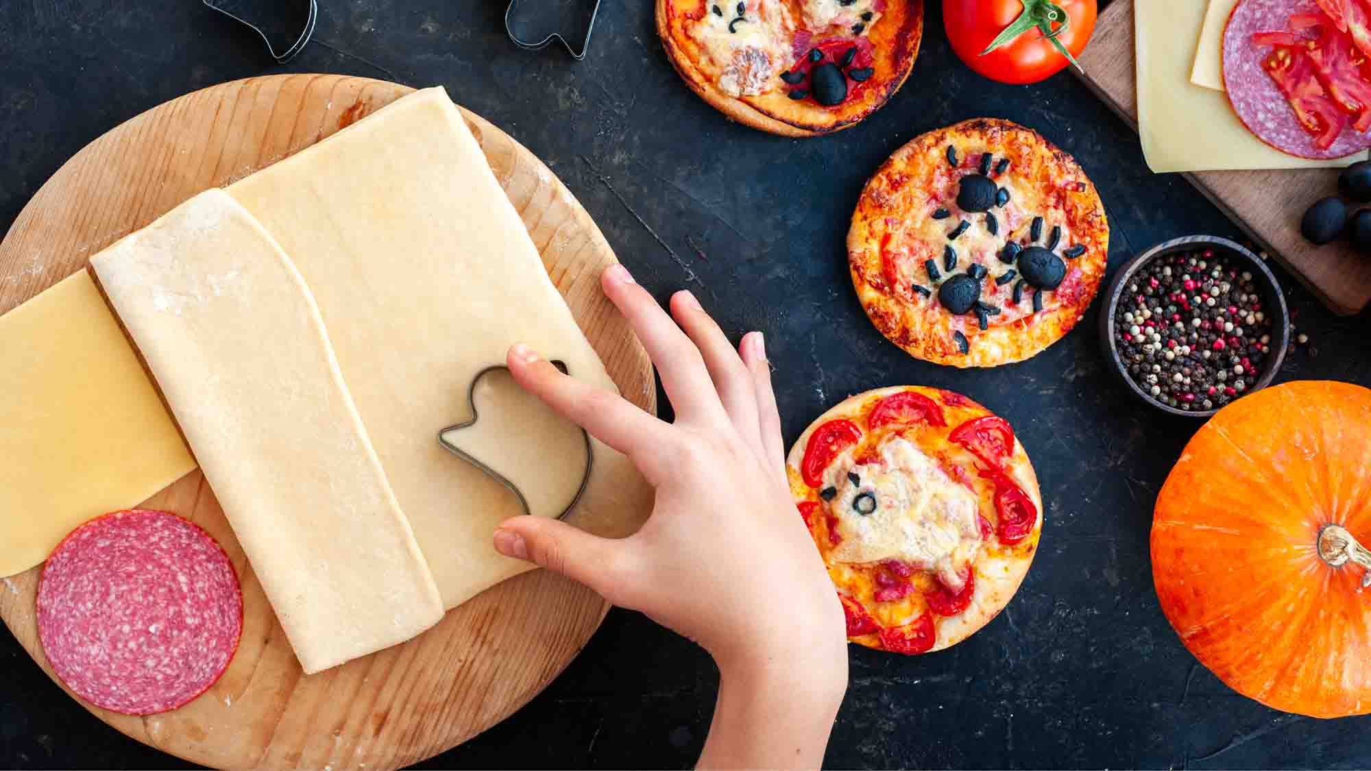 Spooky pizza shapes | Light Bites | At Home | ao.com